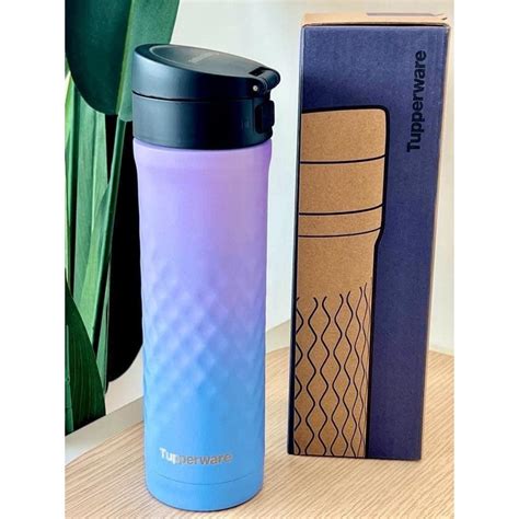 Tupperware Easy Open Thermal Flask 420ml With T Box Coffee Mug