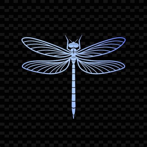 Uma Libélula Azul Com Uma Cauda Azul Em Um Fundo Preto Psd Premium