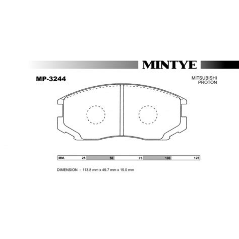 Mintye Proton Wira 15 Saga Iswara Satria Brake Pad Front
