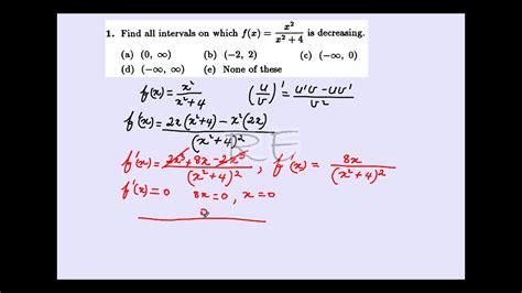 Calculus Review For Test Question YouTube