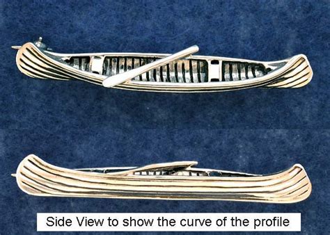 Canoe Pin Sterling Silver Spruce Mountain Designs