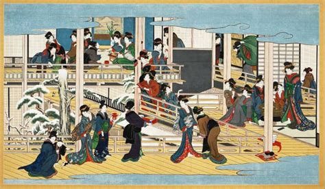 Snow At Fukagawa Kitagawa Utamaro Japanese Edo Period Ukiyo E