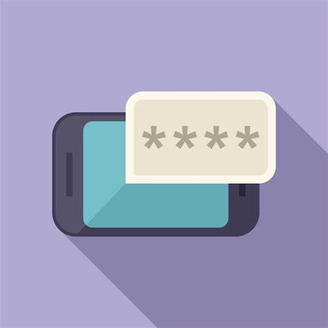 Premium Vector Smartphone Password Icon Flat Vector Data Privacy