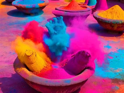 Happy Holi Wishes Premium Ai Generated Image