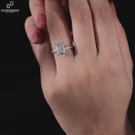 301 Ct Radiant Cut Lab Grown Diamond Engagement Ring Diamondrensu