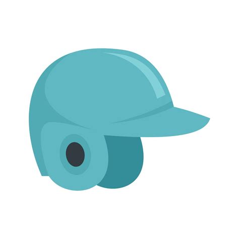 Baseball Helmet Icon Flat Style 14486801 Vector Art At Vecteezy