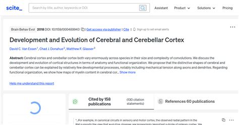 Development And Evolution Of Cerebral And Cerebellar Cortex
