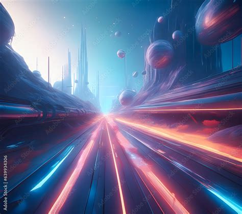 Future Road Routes That Depict The Fundamental Components Of An Atom Luxury Futuristic
