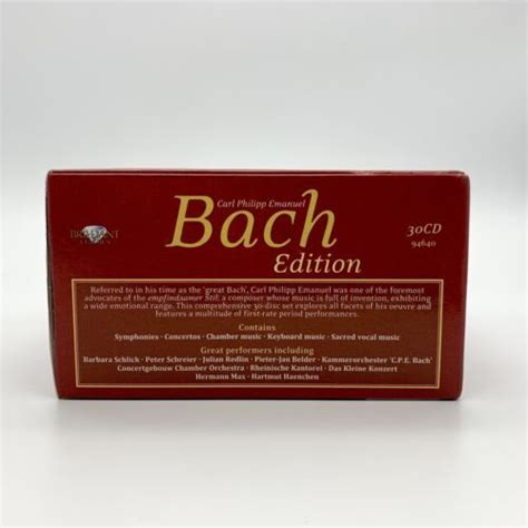Cpe Carl Philipp Emanuel Bach Edition Brilliant 30 Cd Box Set Cds Are