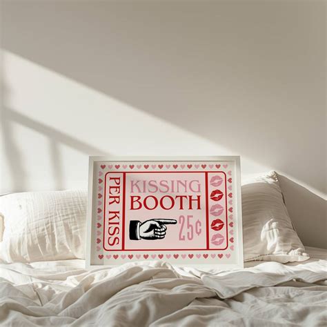 Kissing Booth Retro Print By Moonshine Prints