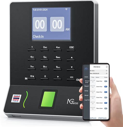 Ngteco W2 Reloj Checador App Para Pequeñas Empresas Reloj De
