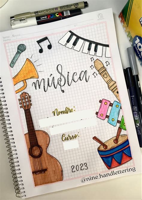 Portada De Música Portada Para Cuaderno Carátula De Música
