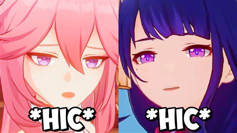 Drunk Voice Yae Miko And Raiden Shogun Youtube