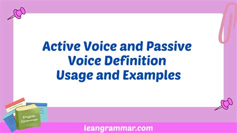 Active Vs Passive Voice Definitions Usage And Examples