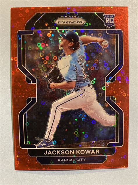 2022 Prizm Baseball Jackson Kowar 99 Red Donut Circles Prizm Rc Kc