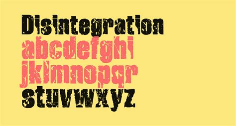 Disintegration Free Font What Font Is