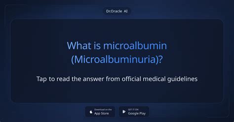 What Is Microalbumin Microalbuminuria