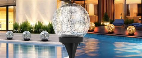 Mlknk Solar Globe Lights Outdoor Waterproof Solar Balls Solar Garden