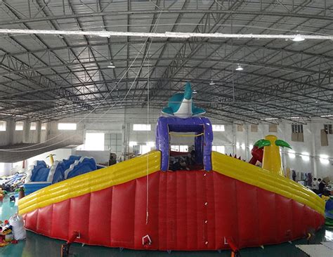 Mobile Inflatable Theme Park Shark Slide Water Park And Seaside Resort