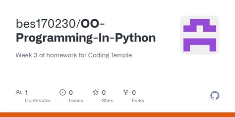 Github Bes170230oo Programming In Python Week 3 Of Homework For Coding Temple Github Bes170230oo Programming In Python Week 3 Of Homework For Coding Temple
