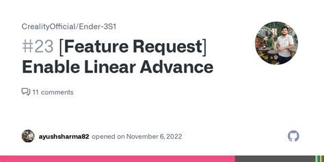 Feature Request Enable Linear Advance Issue CrealityOfficial Ender S GitHub