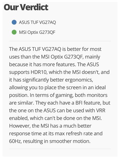 Advice On This Monitor Comparison For Fps Games Is The Better