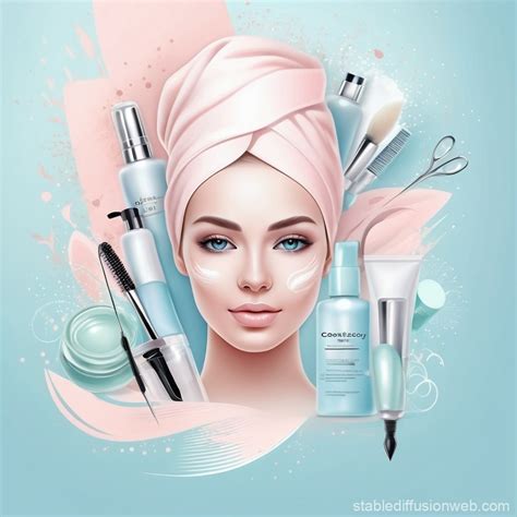 Gentle Cosmetics Background Design Stable Diffusion Online