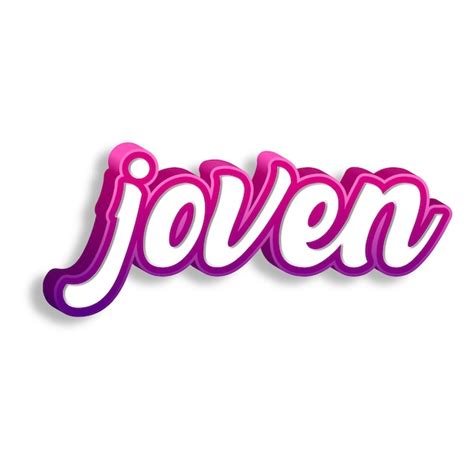 Premium Photo Joven Typography 3d Design Yellow Pink White Background Photo 