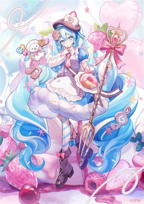 Hatsune Miku Yuki Miku And Rabbit Yukine Vocaloid Drawn By Pipi