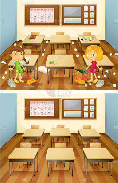 学生打扫教室集插图