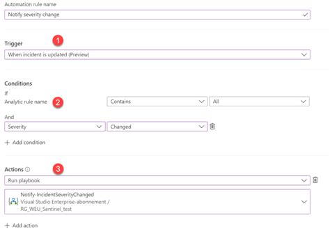 Use Automationplaybooks In Microsoft Sentinel During Incident Update
