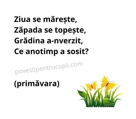 Ghicitori Despre PrimĂvarĂ