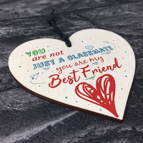 Handmade Plaque T For Classmate School Friendship Thank You