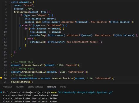 Md Kasim On Linkedin Managingbanktransactionsusingcallapplyandbindinjavascript