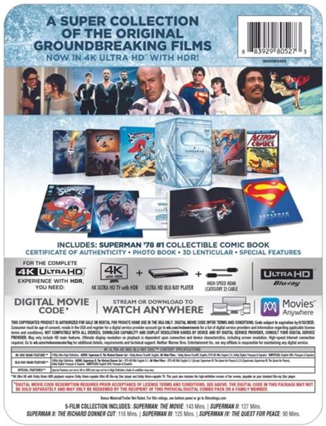 Pre Order Amazon Exclusive Superman 5 Film Collection 4k Ultra Hd