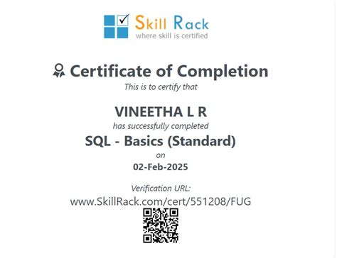 vineetha l r on linkedin sql certification professionalgrowth
