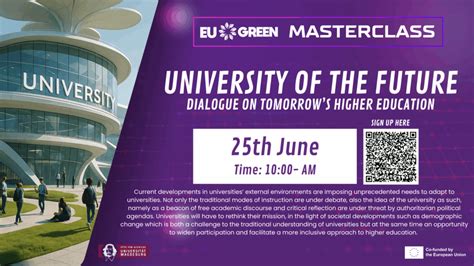 Eu Green Masterclass “university Of The Future Dialogue On Tomorrow