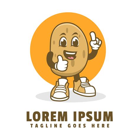 Potato Cartoon Logo Template 21069348 Vector Art At Vecteezy