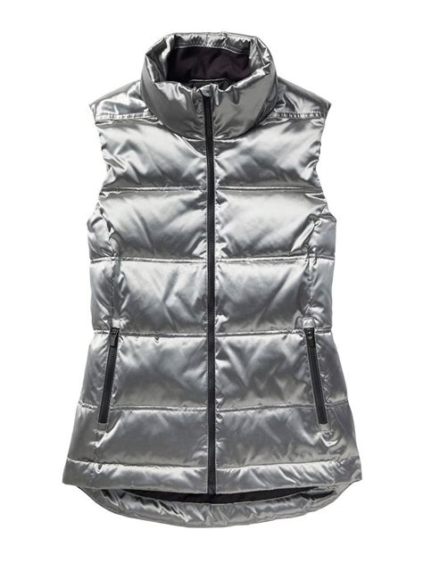 On Sale Athleta Silver Twill Vest Luxe Cya Length Vest Keeps You