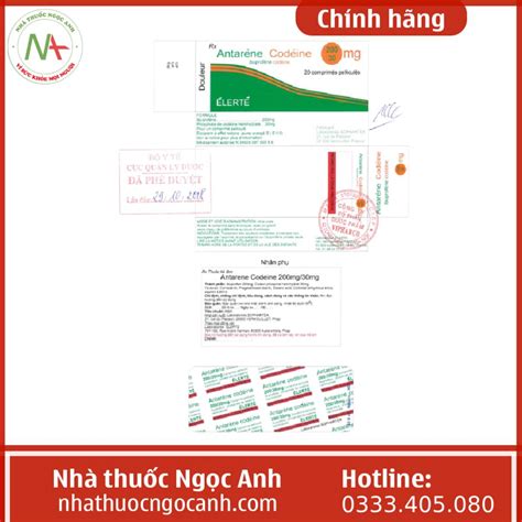 Thuốc Giảm đau Antarene Codein 200mg30mg Giá Bao Nhiêu Mua ở đâu