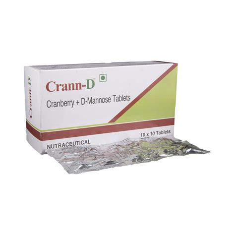 Crann D Tablet Cranberry Extract And D Mannose For Urinary Health