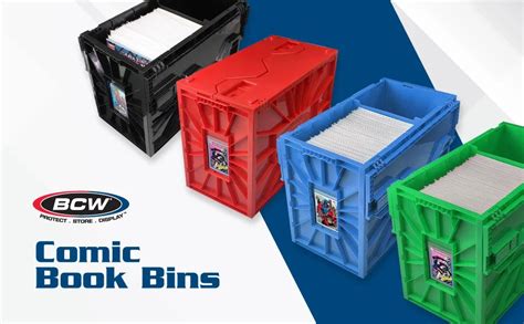 Comic Box Bcw Plastic Comic Bin Yellow Black Cat Books Inc