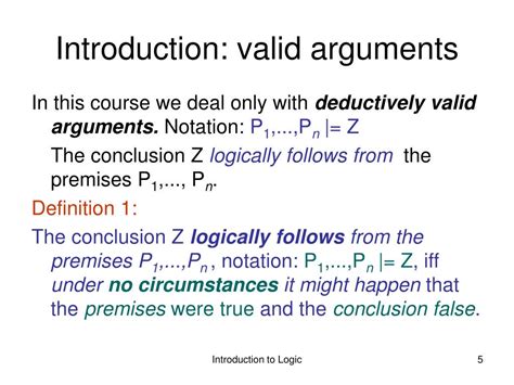 PPT Introduction To Logic PowerPoint Presentation Free Download ID