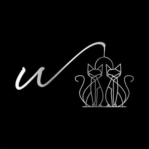 Premium Vector Unique And Simple Letter U Monogram Cat Luxury Logo