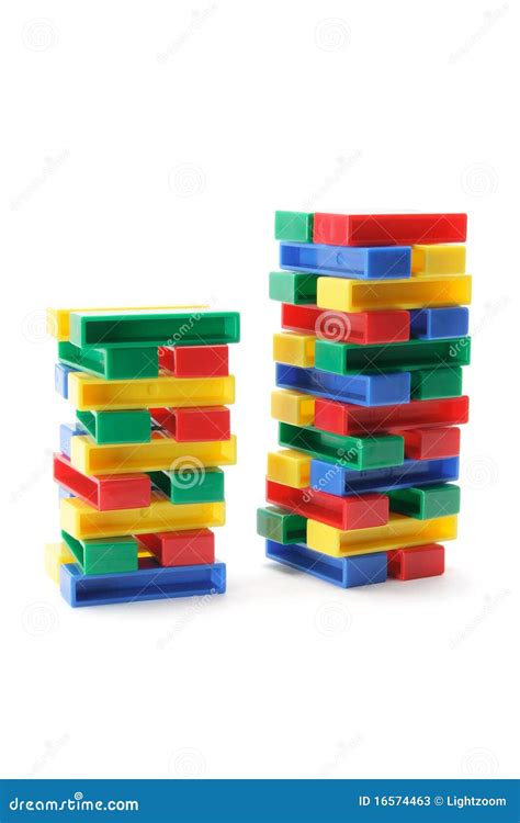 Stacks Of Building Blocks Stock Image Image Of Colours 16574463