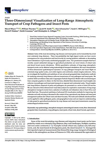 Visualising Long Range Atmospheric Transport Of Crop Pests And Diseases