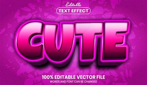 Premium Vector Editable Text Effect Cute Joy