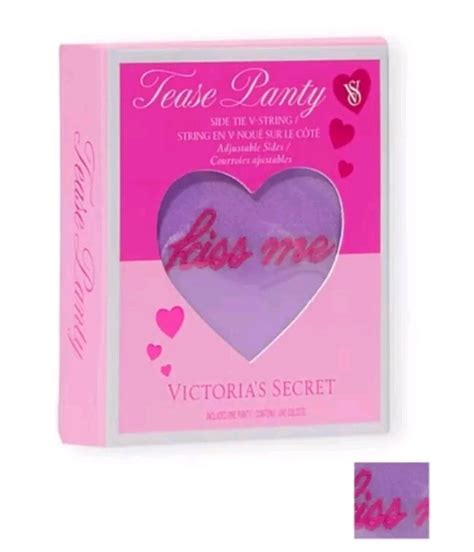 Victoria Secret Tease Panty Kiss Me Purple Side Tie Panty 0s Ebay