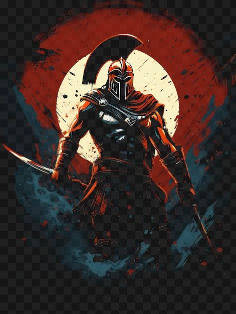 Premium Psd Psd Of Spartan Warrior In A Shield Bash Pose With A Dory Spear Fier Tshirt Tattoo