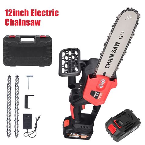 12 Cordless Chainsaw Brushless Electric Handheld Chain Saw W Battery
